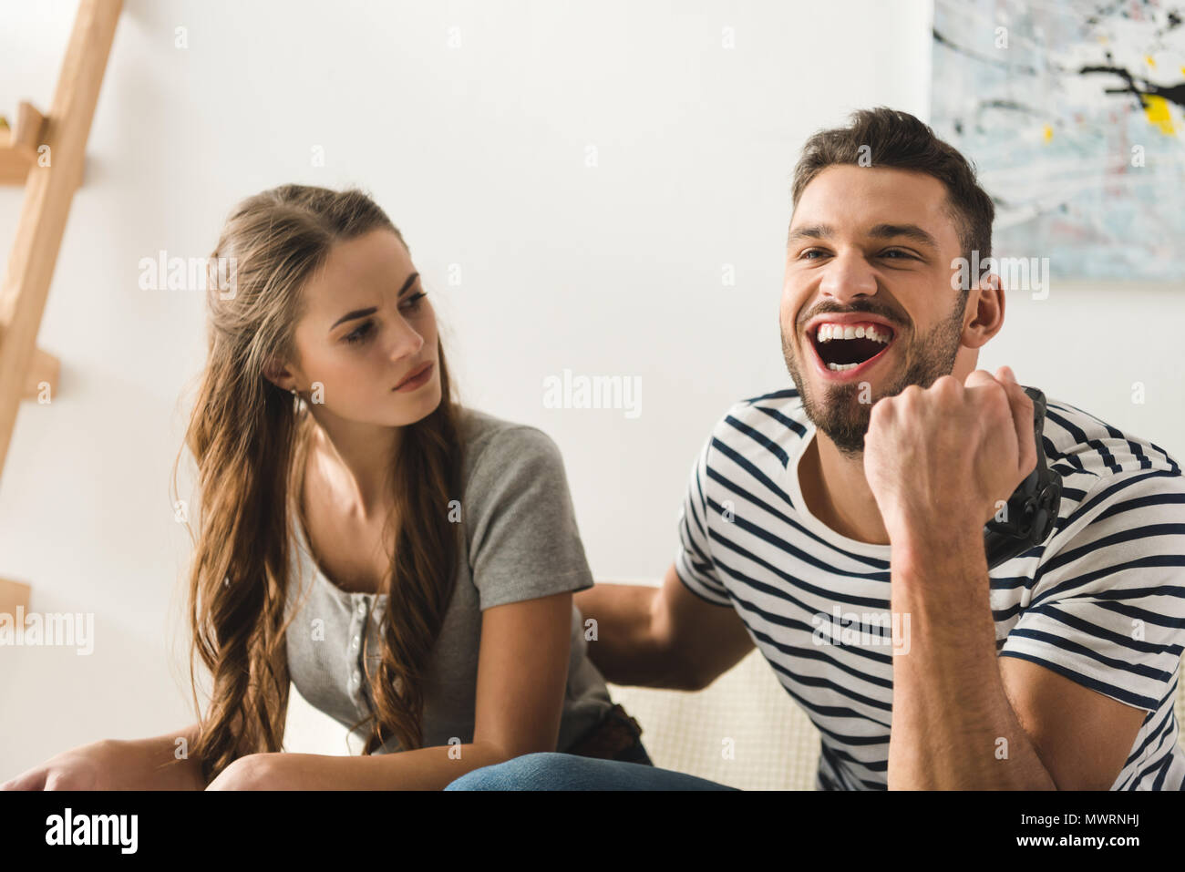 Game over and couple hi-res stock photography and images - Alamy