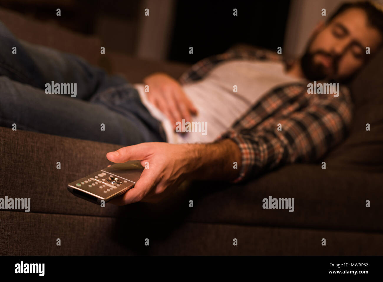 Fall asleep man hi-res stock photography and images - Alamy
