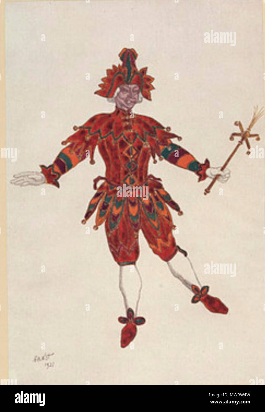 . Taken from a set of illustrations from the designs of Leon Bakst for ...