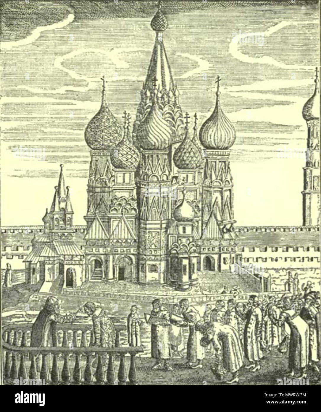 . Saint Basil's Cathedral, Moscow (1555-1561) . 17th century. Unknown ...