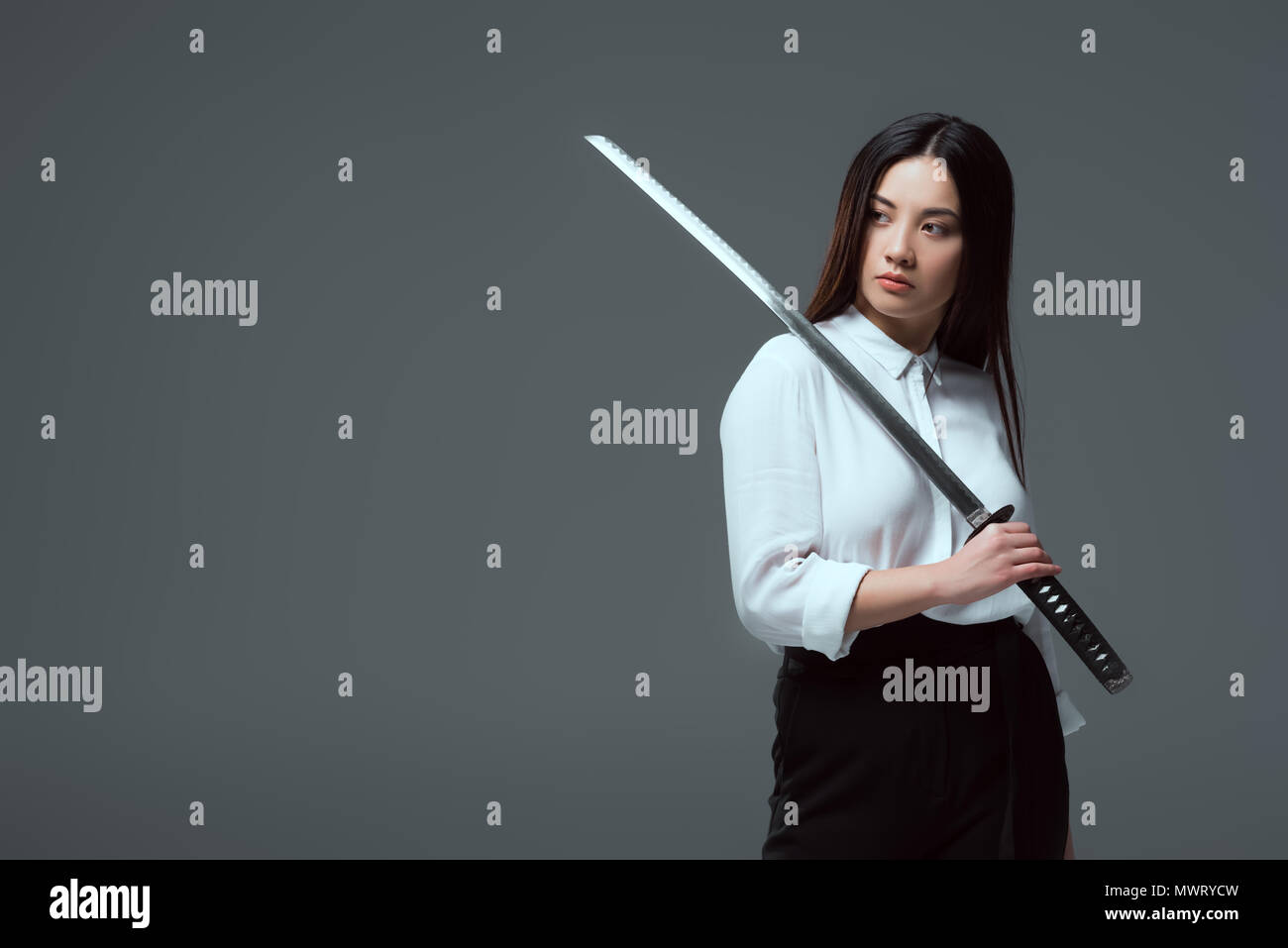 Woman with katana hi-res stock photography and images - Alamy