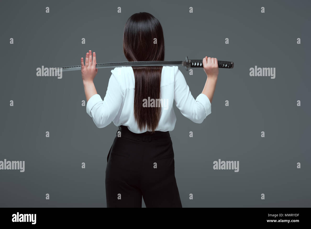Woman with katana hi-res stock photography and images - Alamy