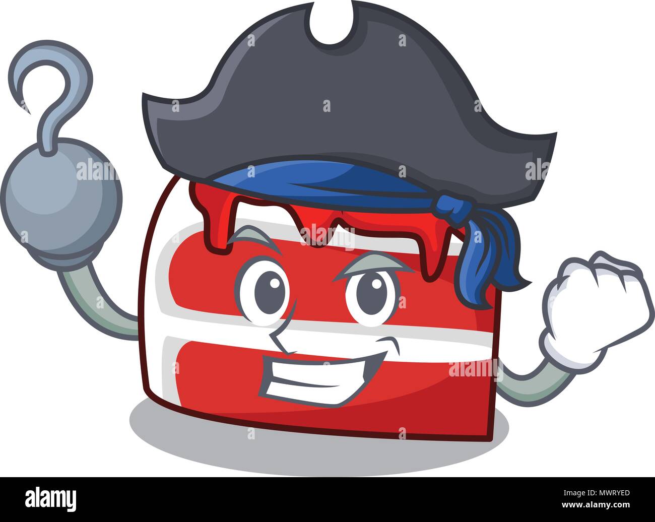 Pirate red velvet character cartoon Stock Vector Image & Art - Alamy