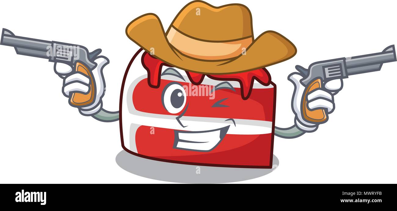 Cowboy red velvet character cartoon Stock Vector Image & Art - Alamy