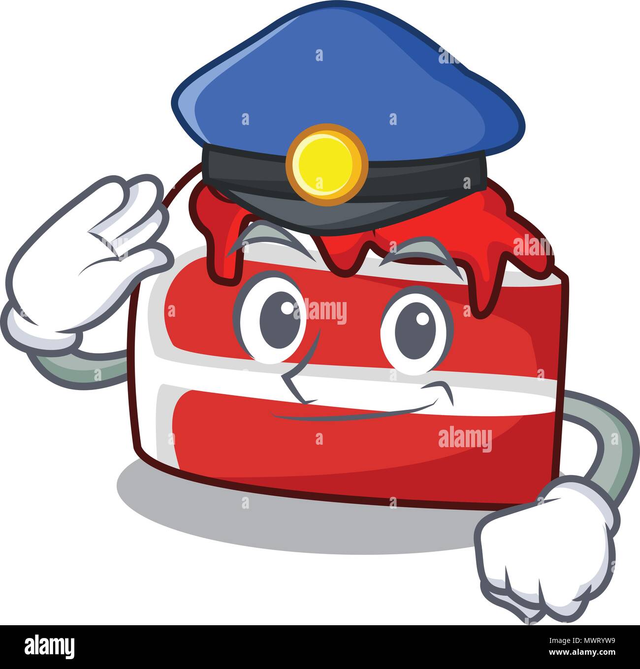 Happy Birthday Red Velvet Cake Stock Vector Images - Alamy