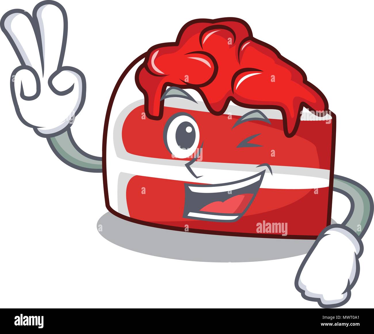 Two finger red velvet character cartoon Stock Vector Image & Art - Alamy