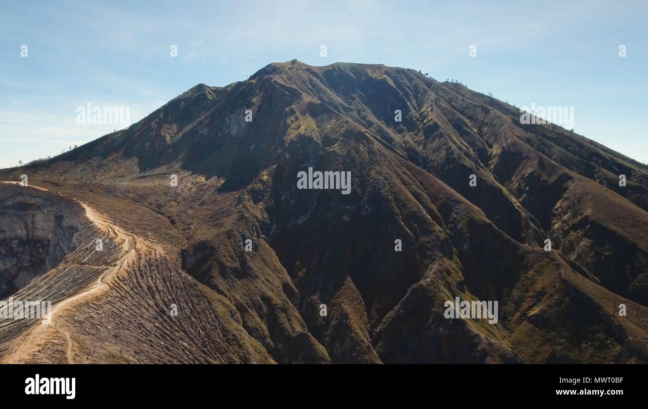 Aerial view of Tropical Mountain Cardigan Banyuwangi Regency of East ...