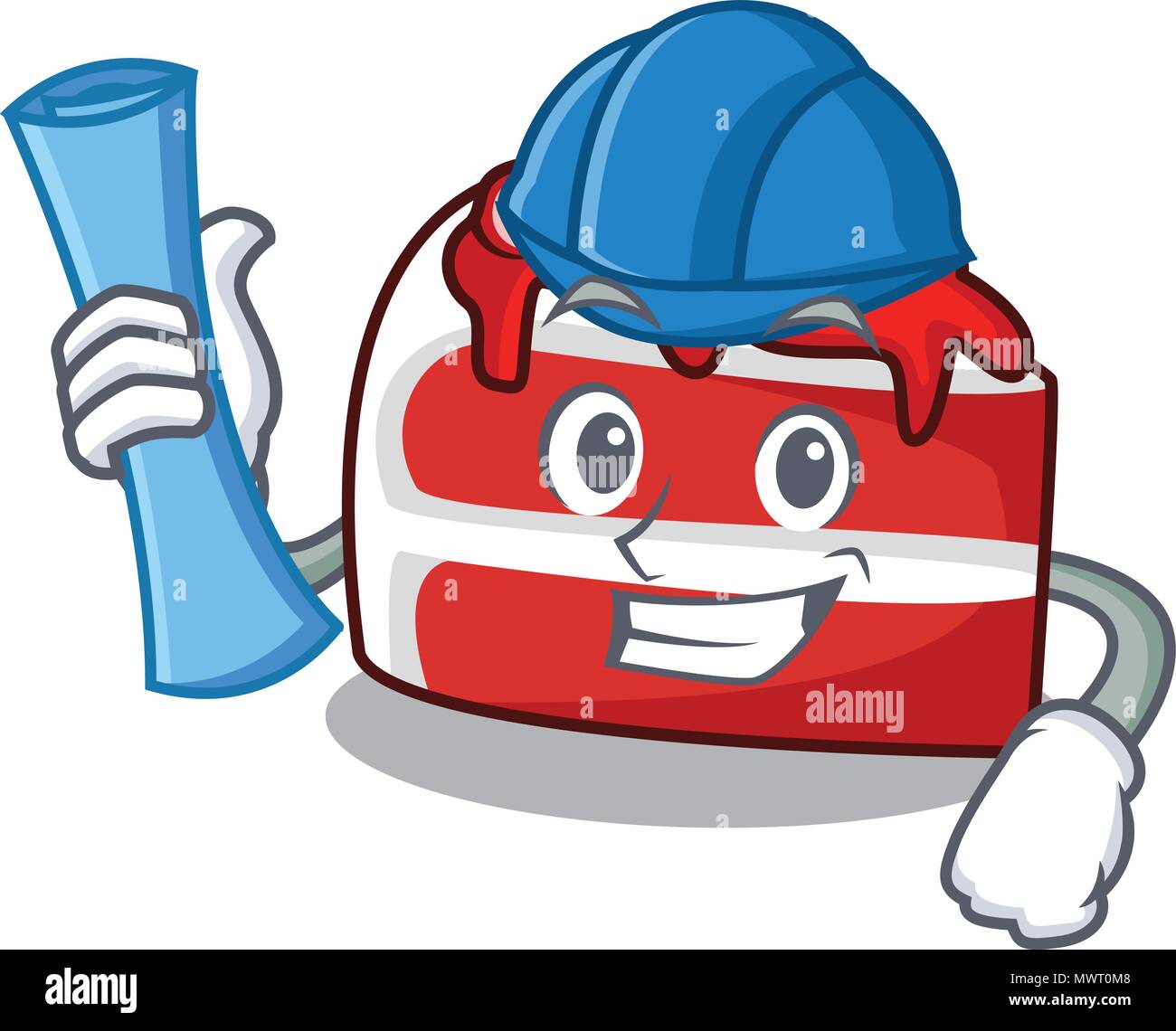 Architect red velvet character cartoon Stock Vector Image & Art - Alamy