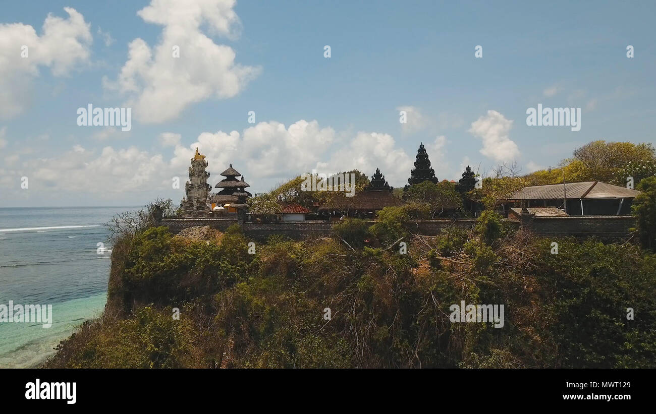 Aerial view of Traditional Hindu temple Pura Geger, Bali,Indonesia ...