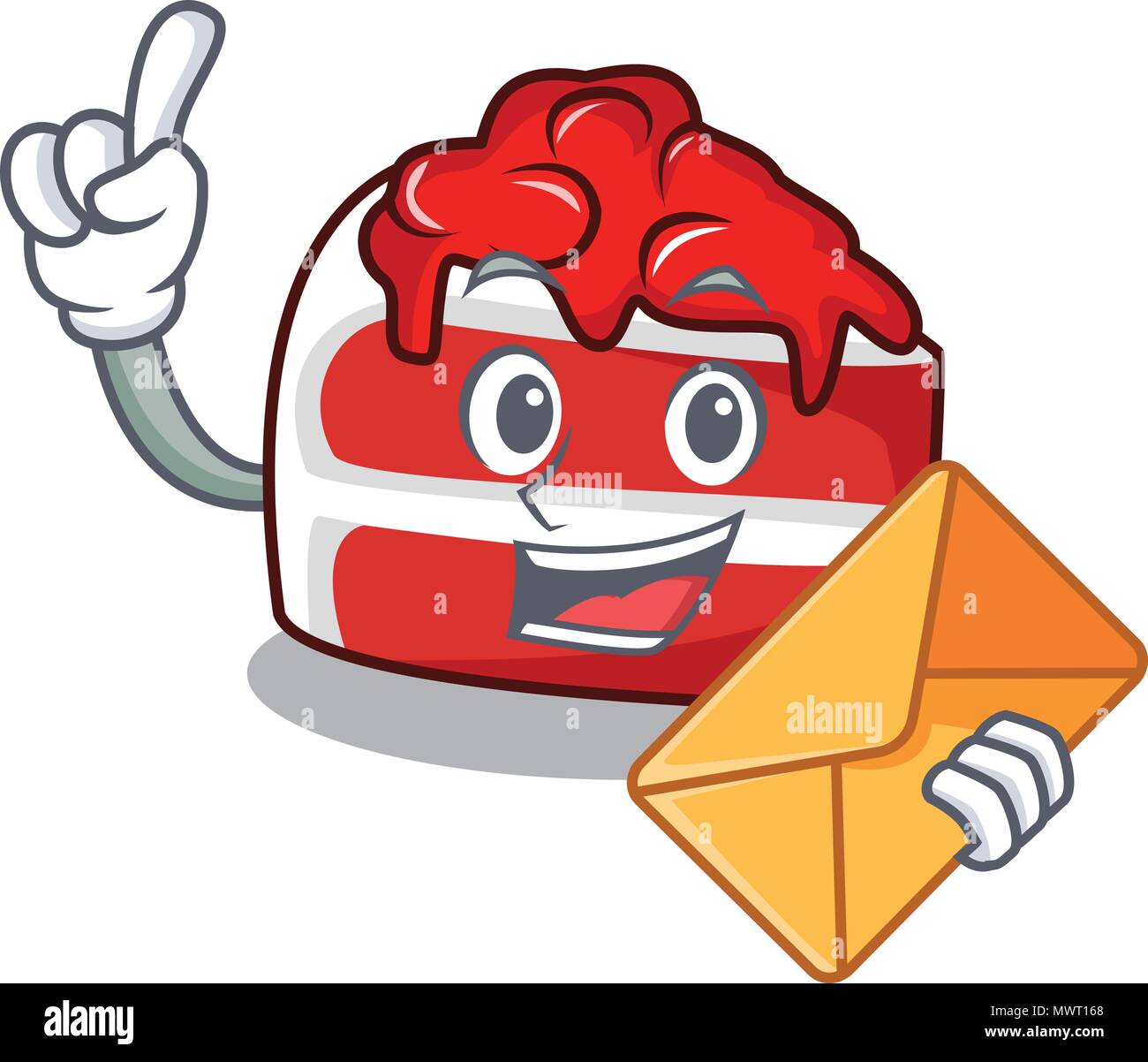 Happy birthday red velvet cake Stock Vector Images - Alamy