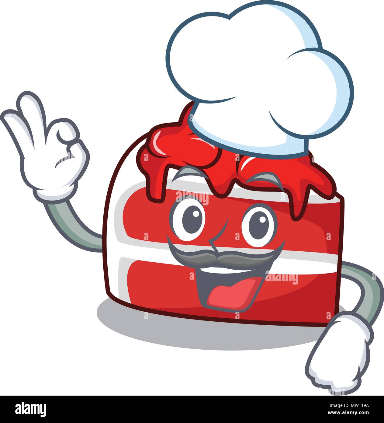 Chef red velvet character cartoon Stock Vector Image & Art - Alamy