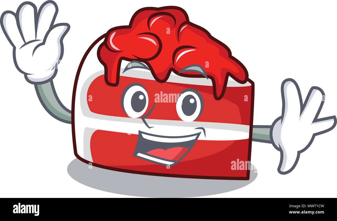 Waving red velvet character cartoon Stock Vector Image & Art - Alamy