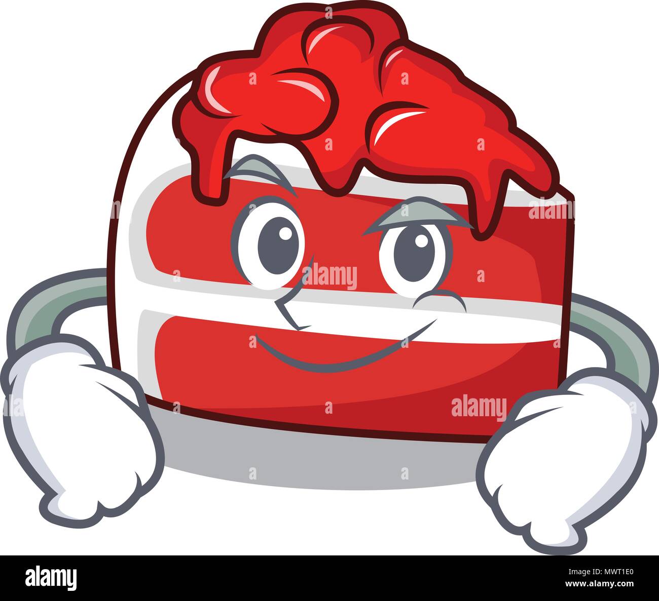 Smirking red velvet character cartoon Stock Vector Image & Art - Alamy