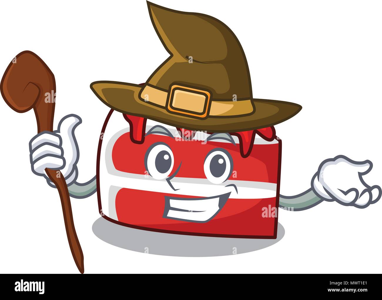 Witch red velvet mascot cartoon Stock Vector Image & Art - Alamy