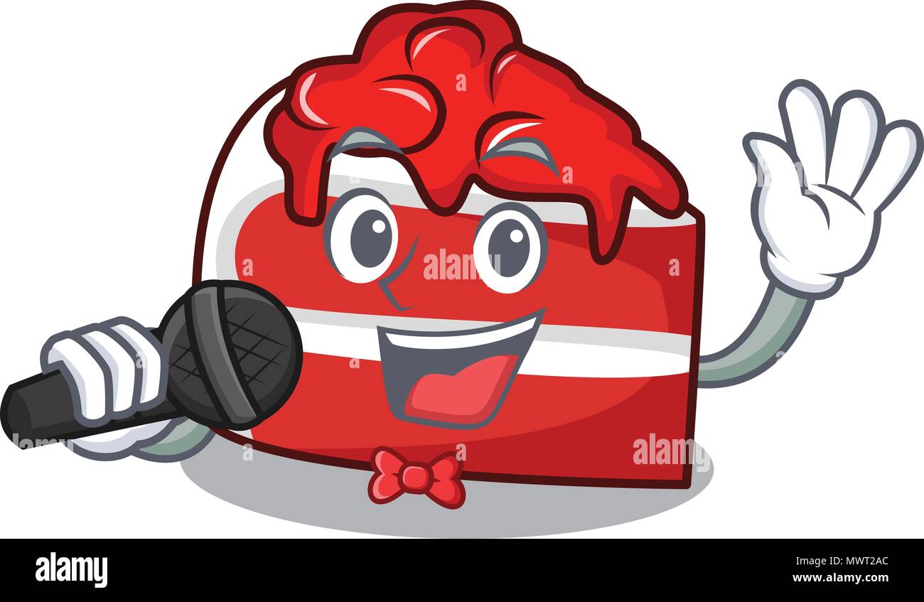 Singing red velvet mascot cartoon Stock Vector Image & Art - Alamy