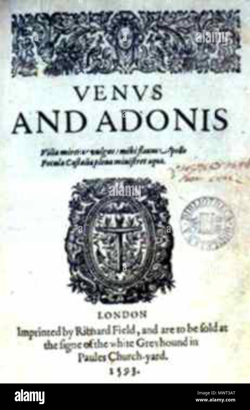 Venus and adonis 1593 hi-res stock photography and images - Alamy