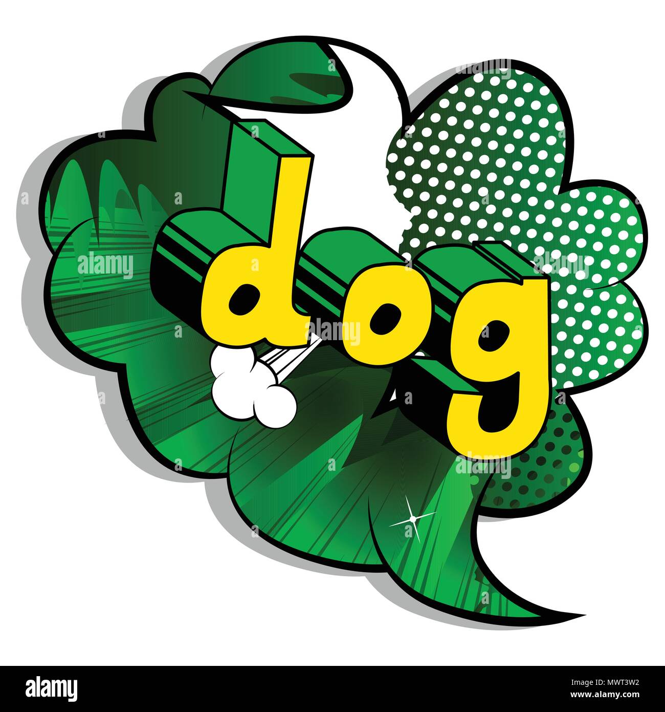 Dog - Comic book word on abstract background Stock Vector Image & Art ...