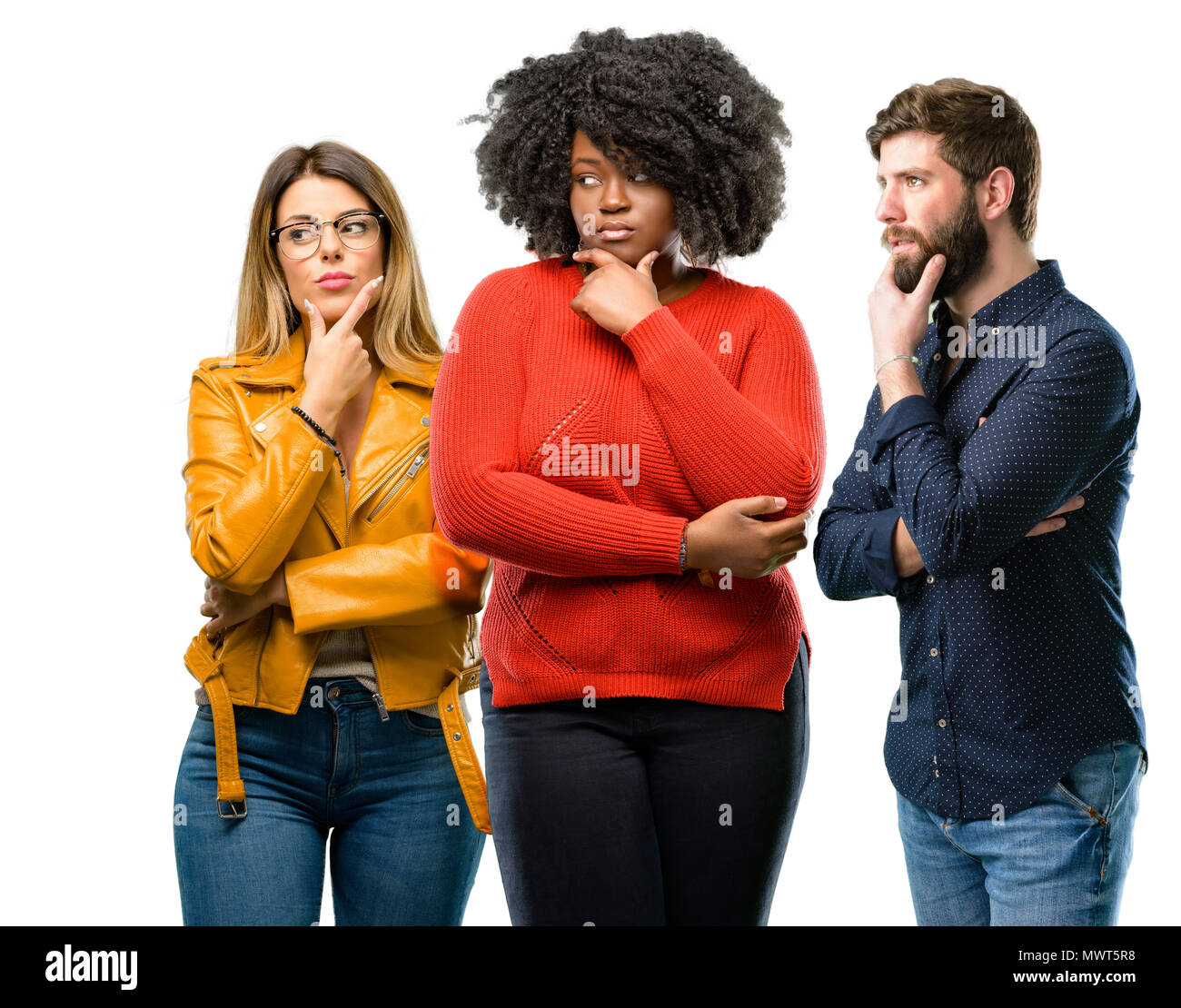 Young plus size man doubt hi-res stock photography and images - Alamy