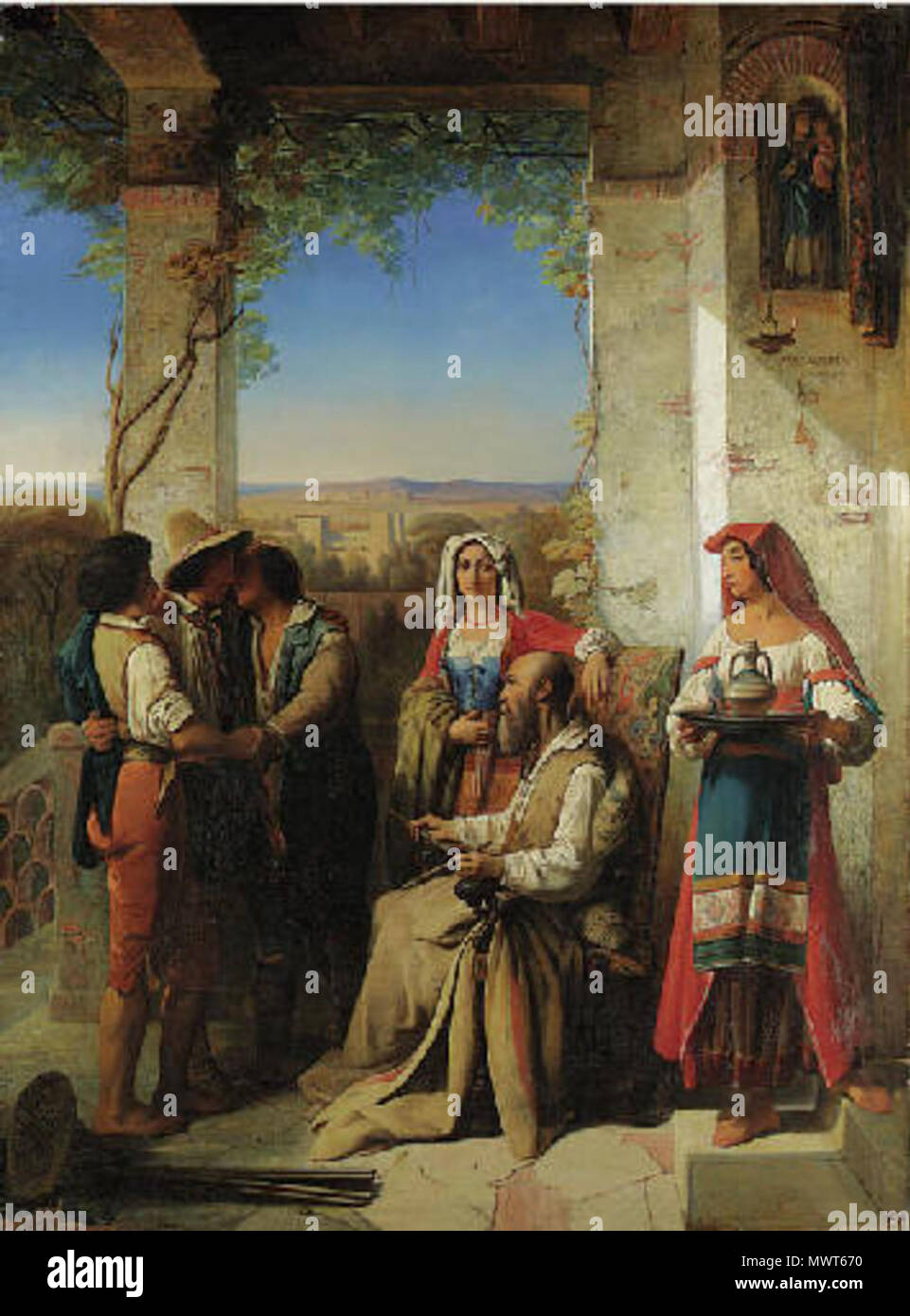 . oil on canvas painting 'The Return of the Prodigal son' . 1840 ...