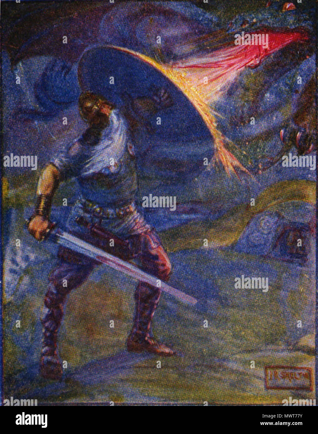 Beowulf illustration hi-res stock photography and images - Alamy