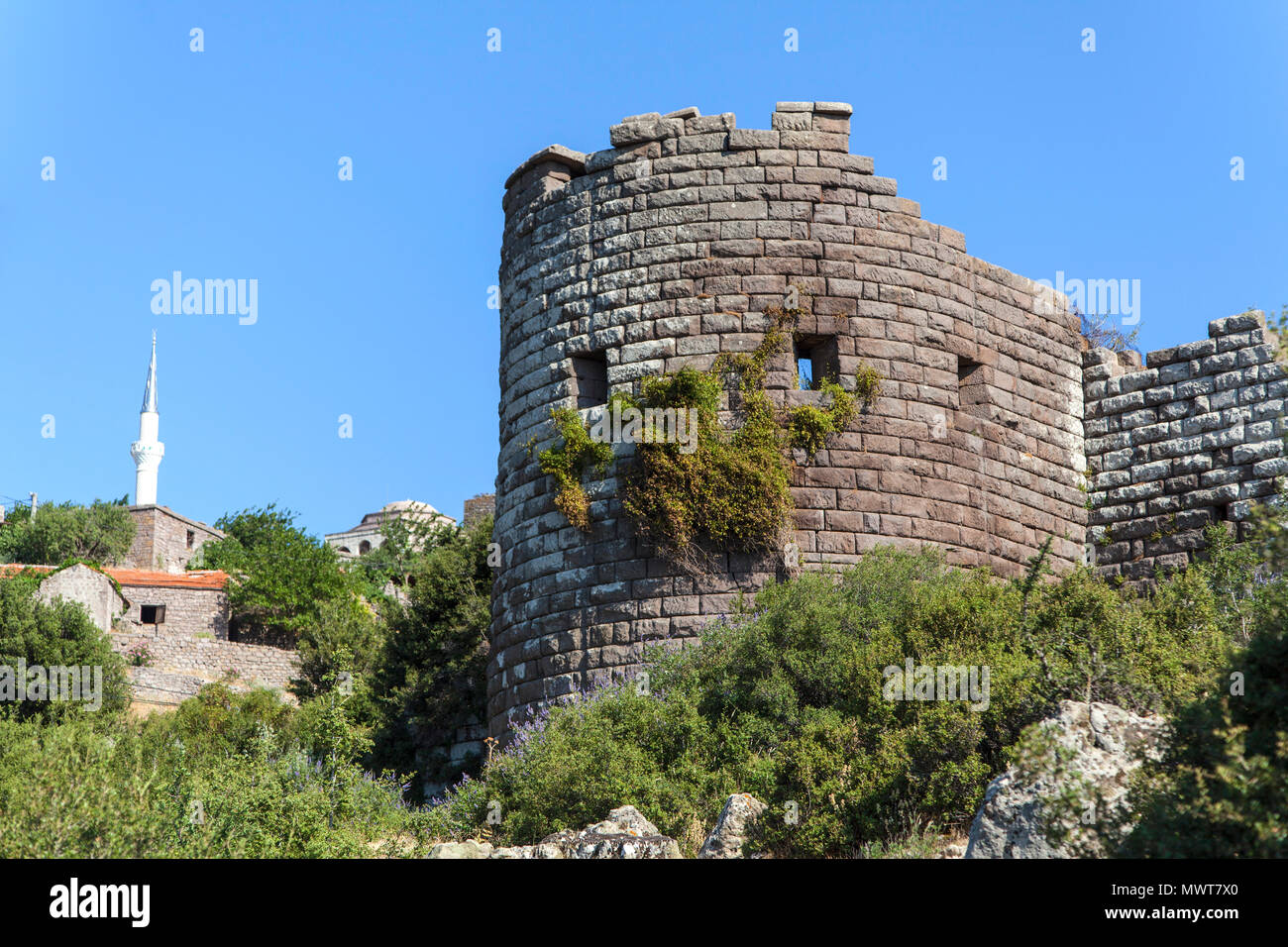 The ruins of the ancient city of Assos in Turkey Stock Photo - Alamy