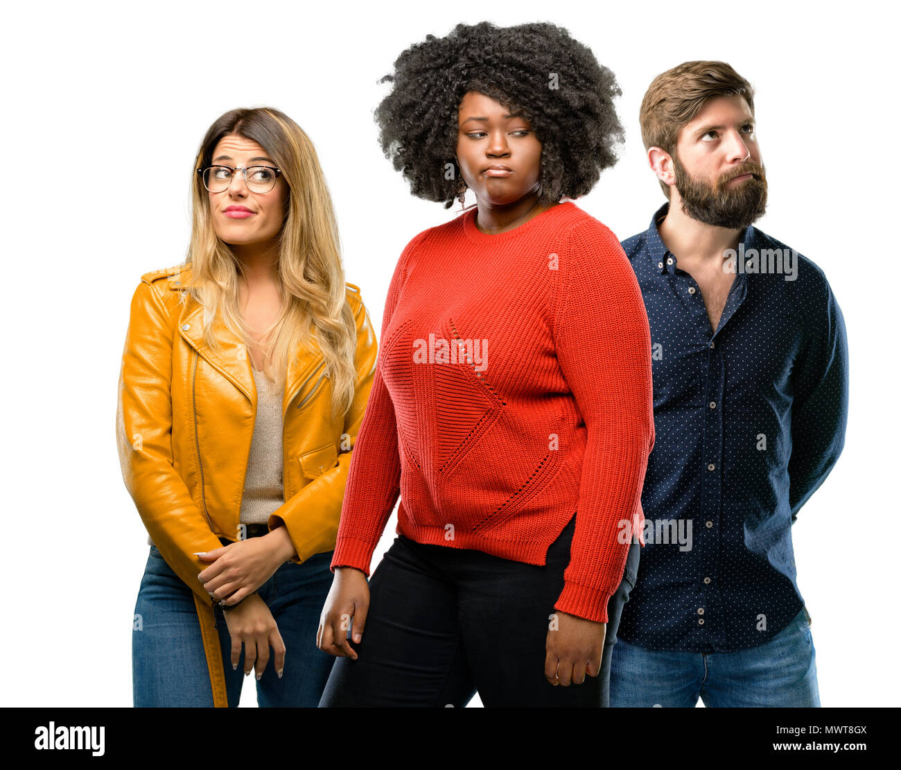 Young plus size man doubt hi-res stock photography and images - Alamy