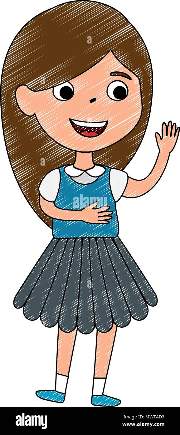 little girl daughter character vector illustration design Stock Vector ...