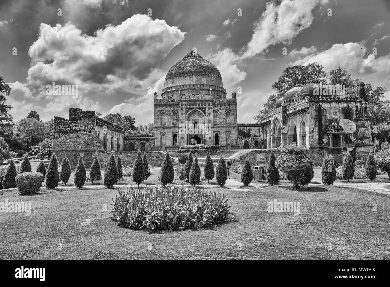 Bara gumbad and mosque Black and White Stock Photos & Images - Alamy