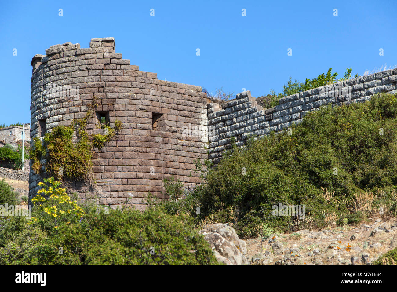The ruins of the ancient city of Assos in Turkey Stock Photo - Alamy