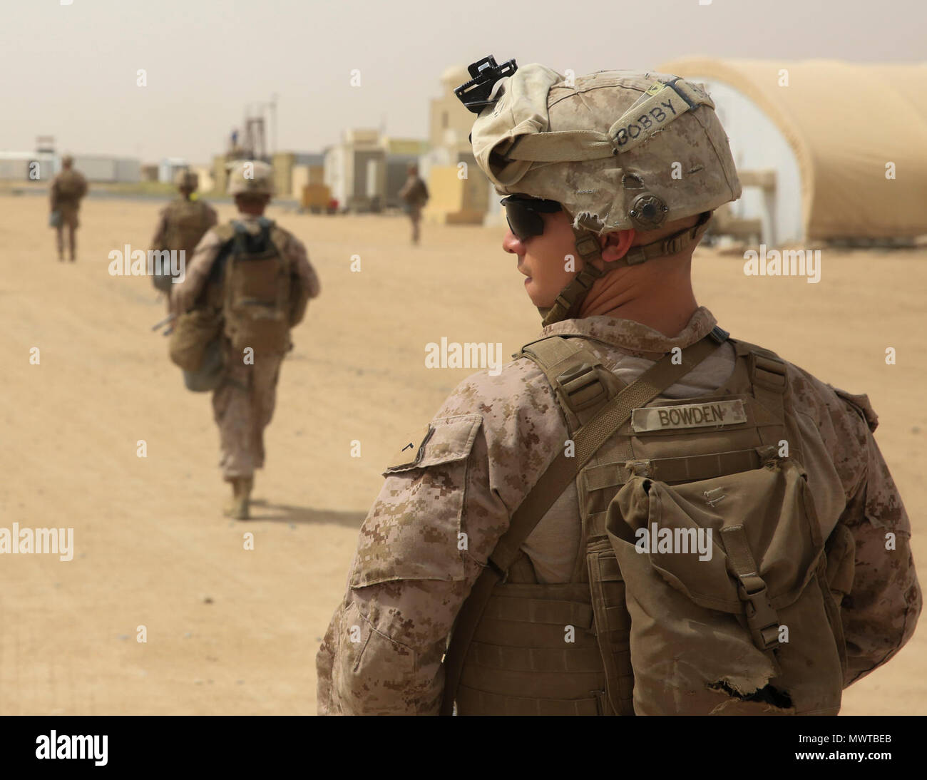 U.S. Marine Corps Pfc. Sam “Bobby” Bowden, a rifleman with Baker ...