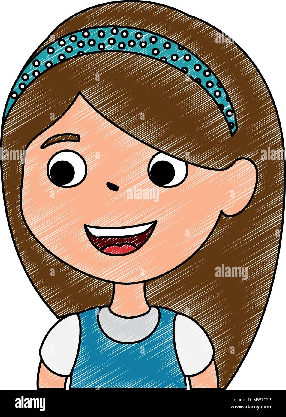 little girl daughter character vector illustration design Stock Vector ...