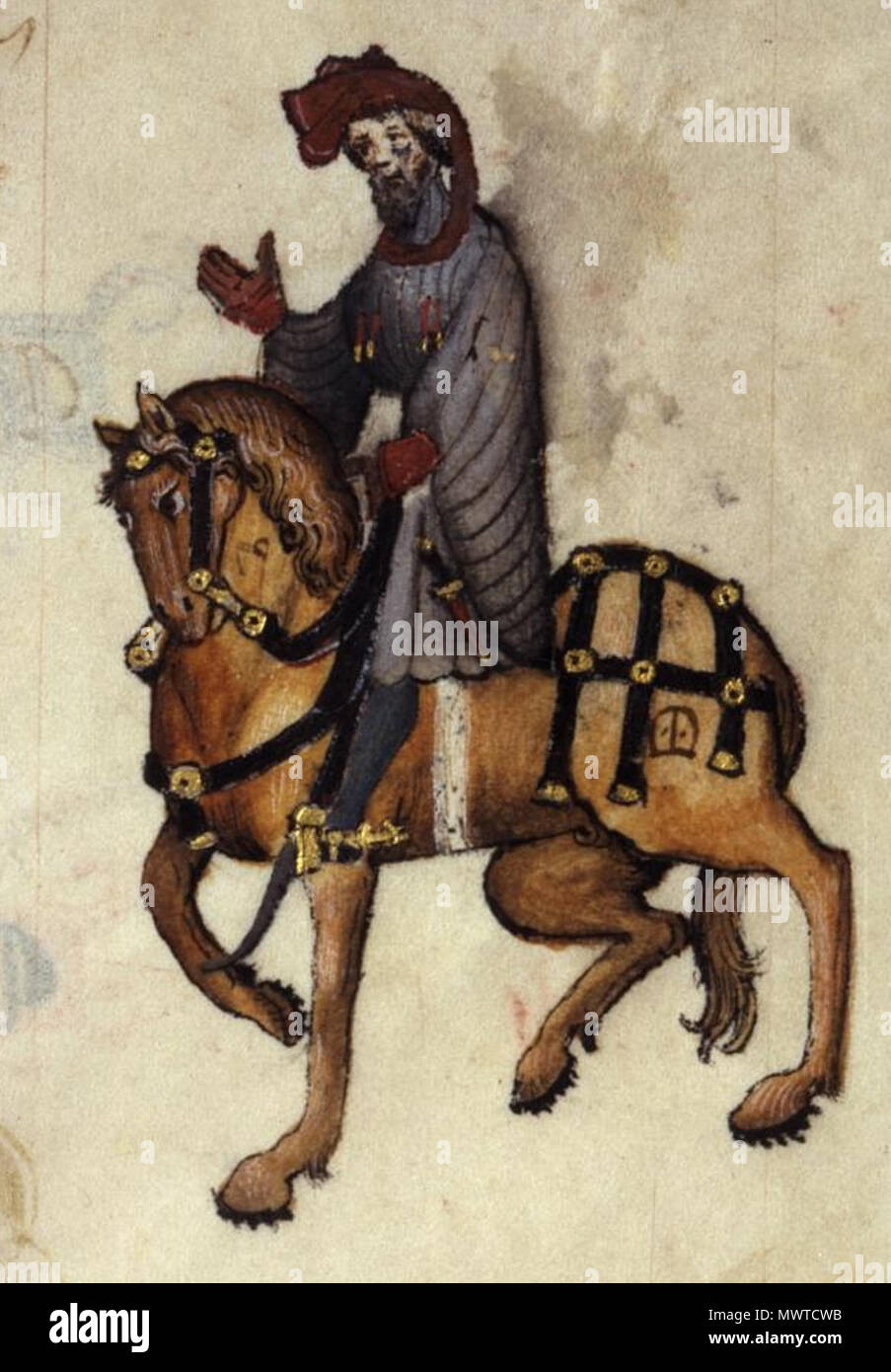 . English: The Knight in the Ellesmere manuscript of Geoffrey Chaucer's ...