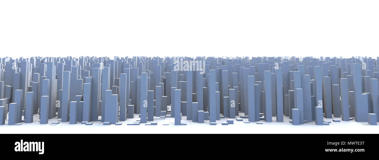 Abstract City Skyline 3D Simple Blocks Buildings Stock Photo - Alamy
