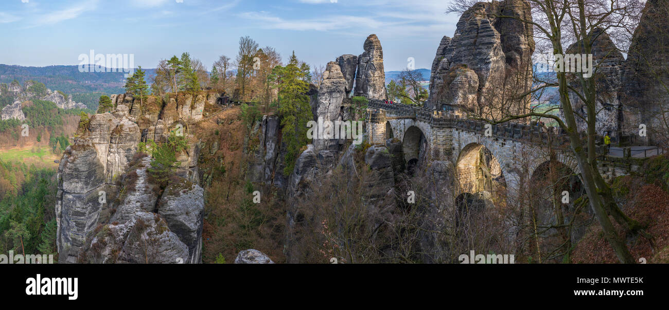 Bastei Bridge, Saxon Switzerland, Germany Stock Photo - Alamy