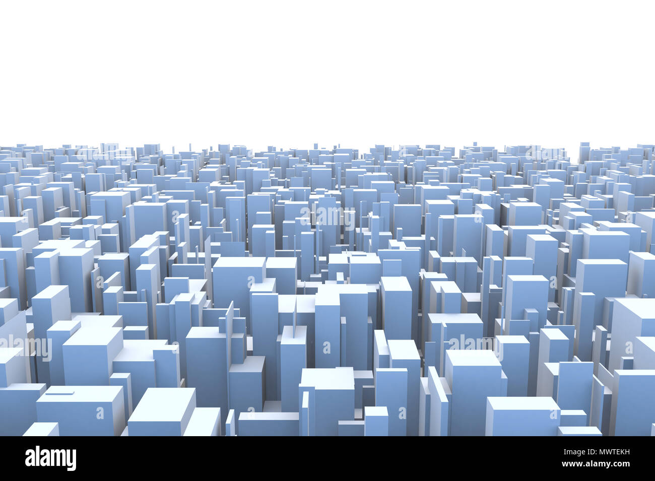 Abstract City Skyline 3D Simple Blocks Buildings Stock Photo - Alamy