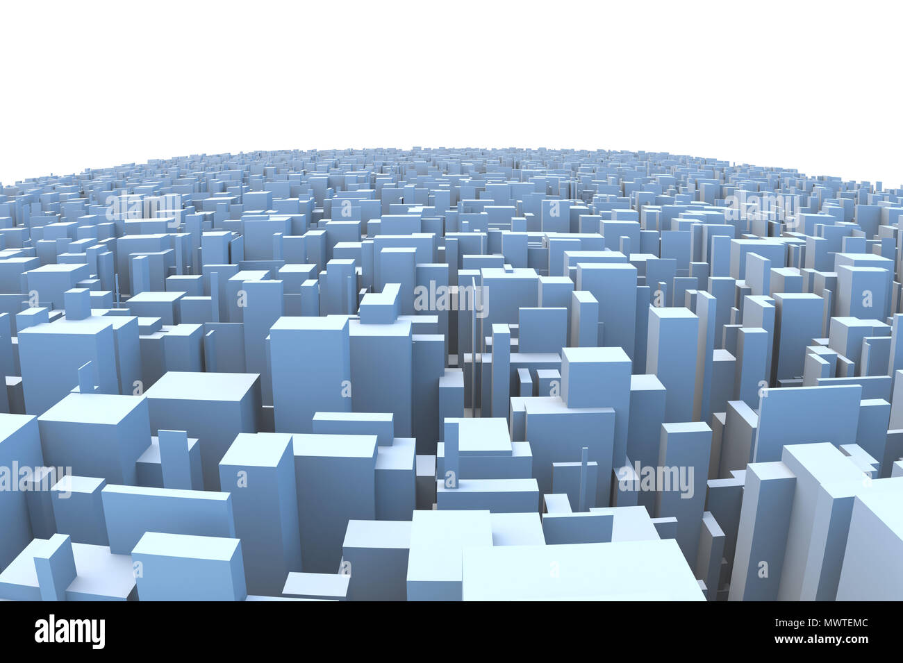 Abstract City Skyline 3D Simple Blocks Buildings Stock Photo - Alamy