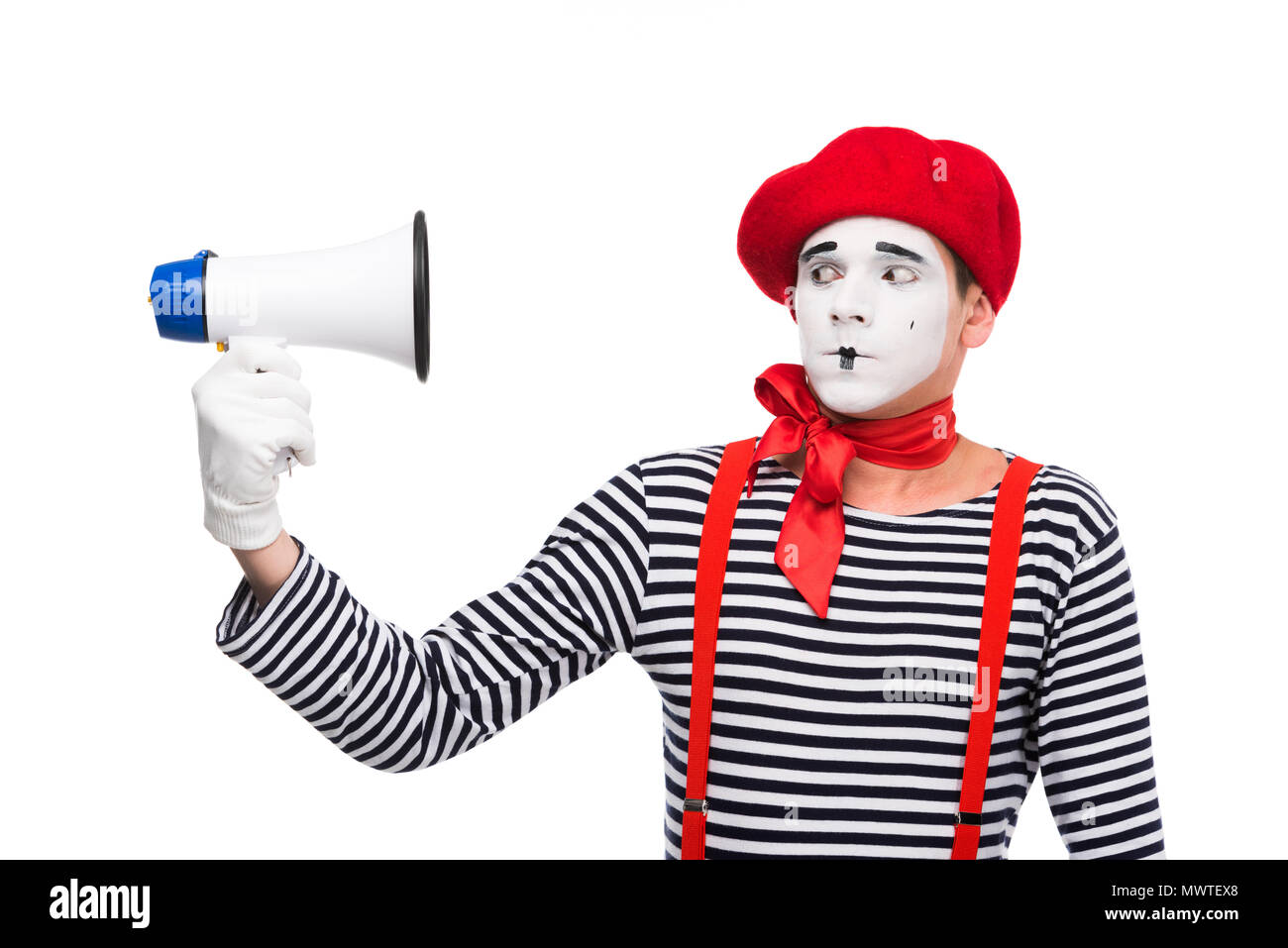 Black and red megaphone Cut Out Stock Images & Pictures - Alamy