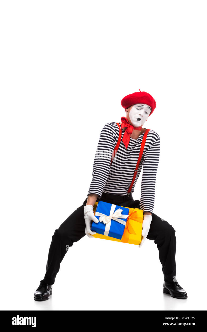 Young mime artist holding Cut Out Stock Images & Pictures - Alamy