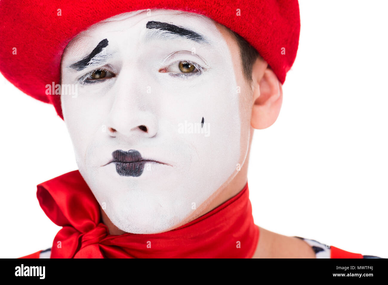 Mime male artist white makeup hi-res stock photography and images - Alamy