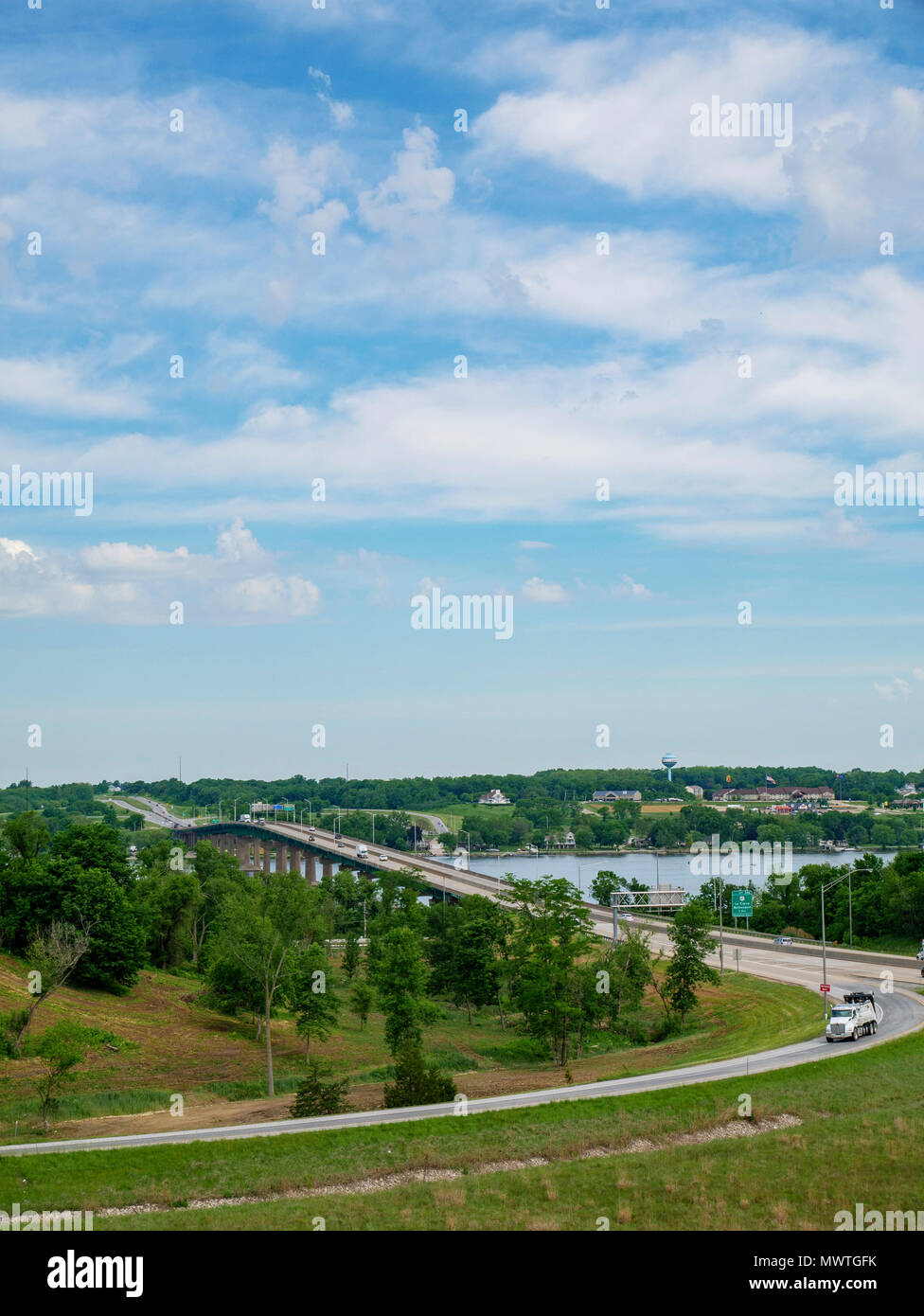 Interstate 80 Mississippi River Bridge between Iowa and Illinois. Fred ...