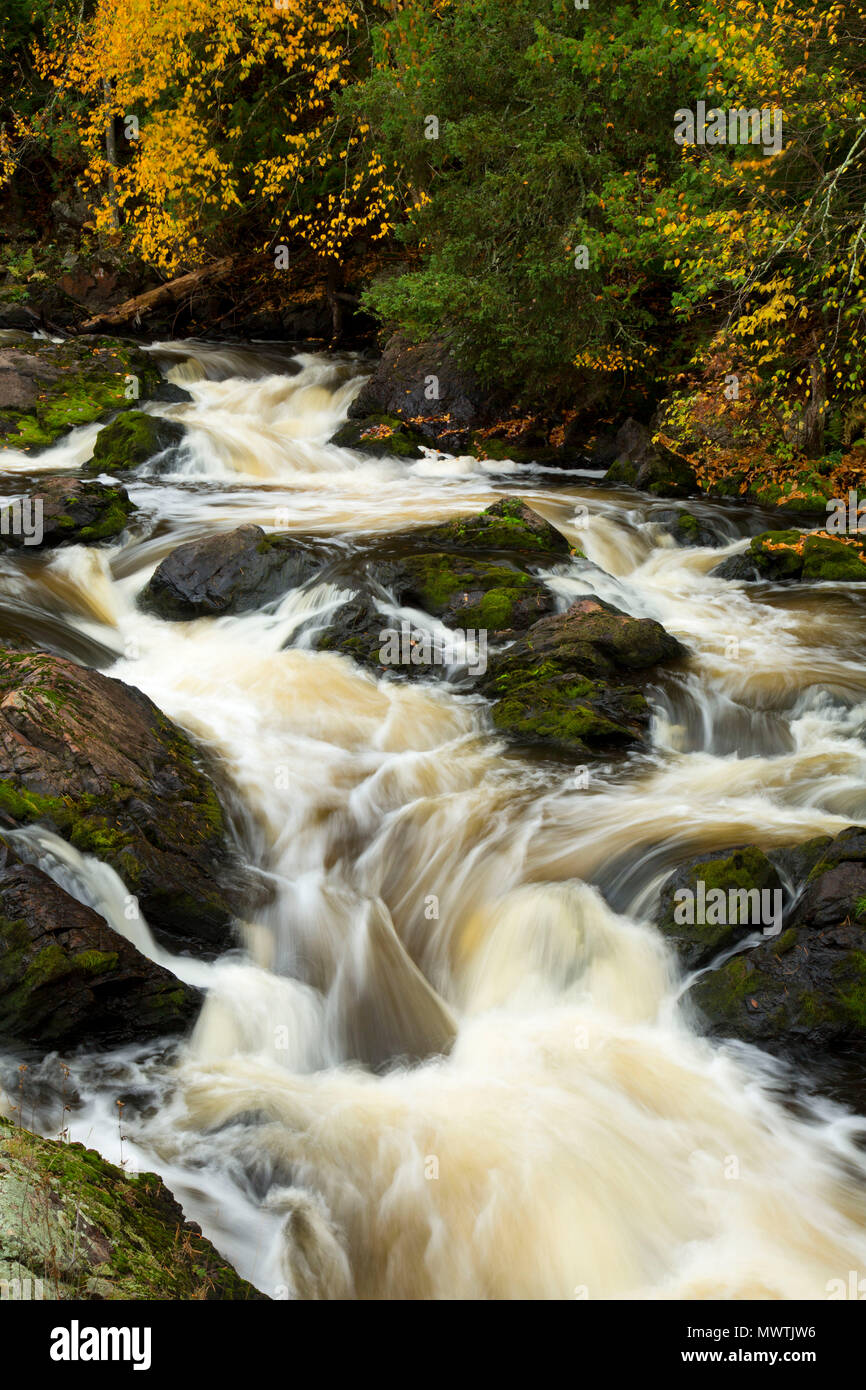 Cascade on Presque Isle River along Yondota Falls Trail, Presque Isle ...
