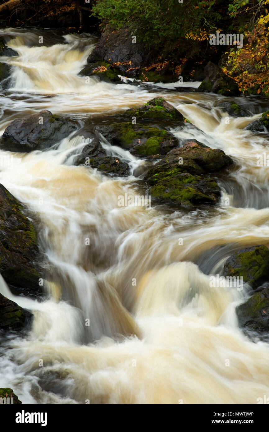 Cascade on Presque Isle River along Yondota Falls Trail, Presque Isle ...