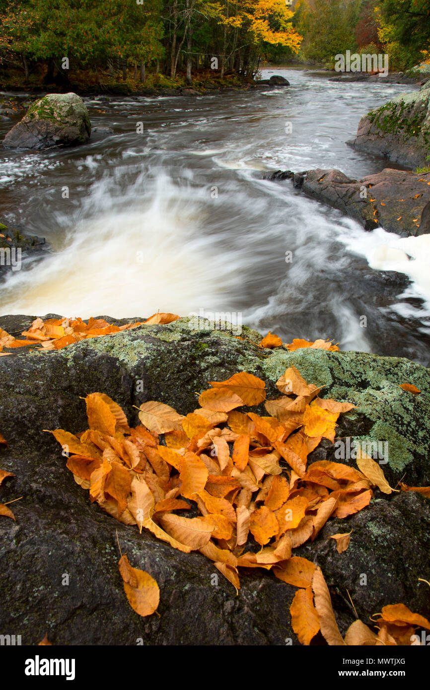Cascade on Presque Isle River along Yondota Falls Trail, Presque Isle ...