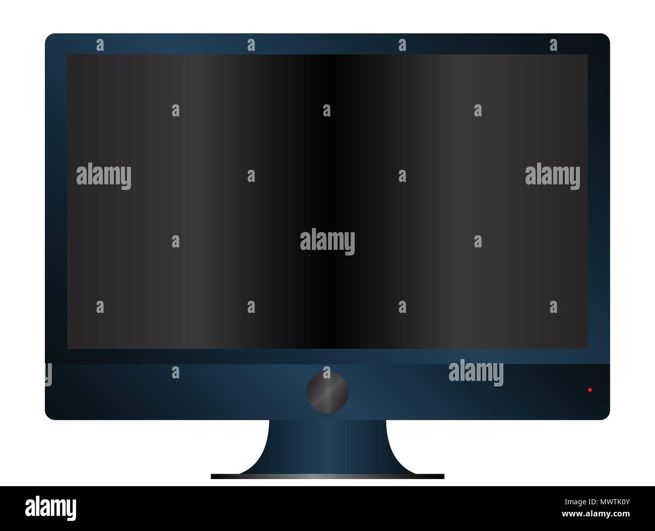 A typical modern slim home or office computer with dar screen Stock ...