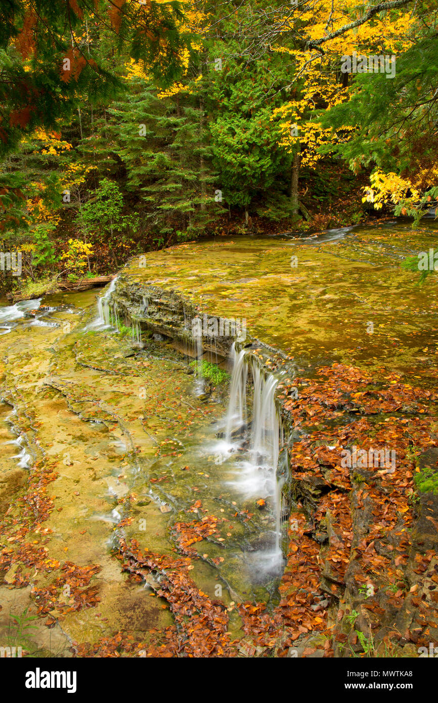 Au Train Falls, Alger County, Michigan Stock Photo - Alamy