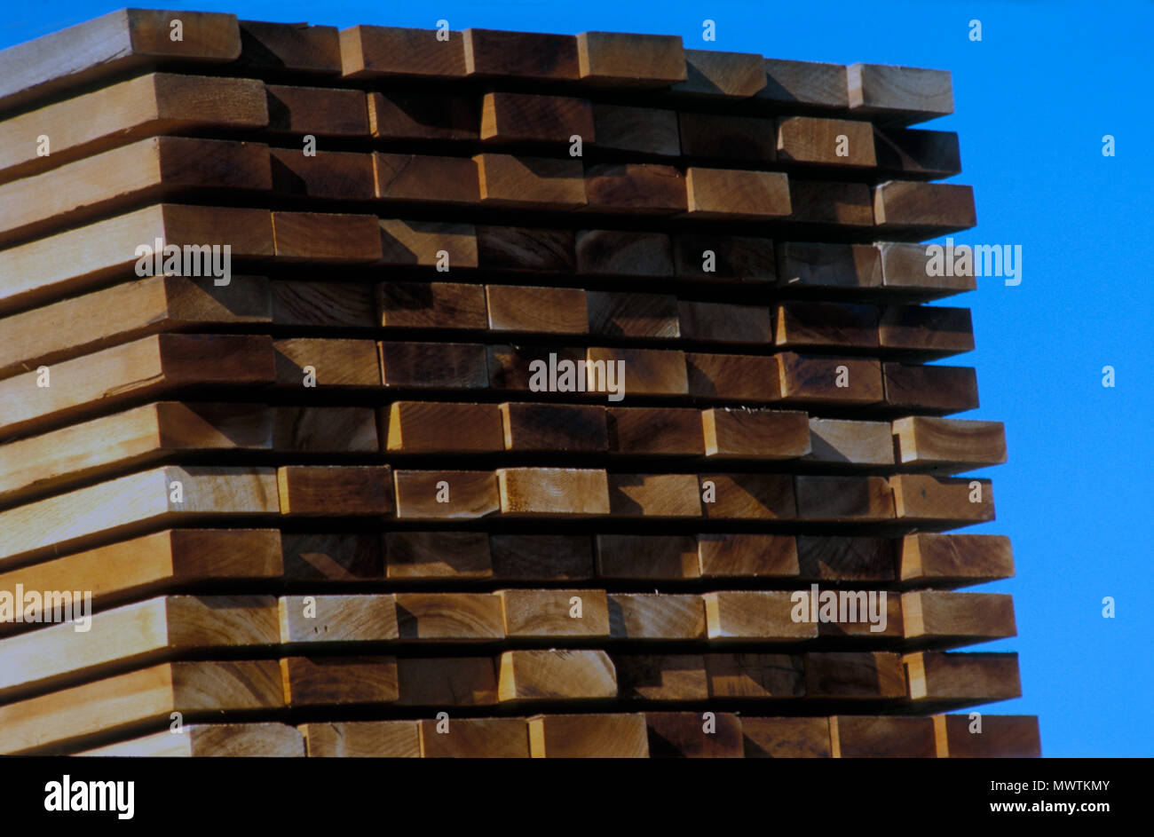 Stack of timber planks, Port Adelaide, South Australia Stock Photo - Alamy