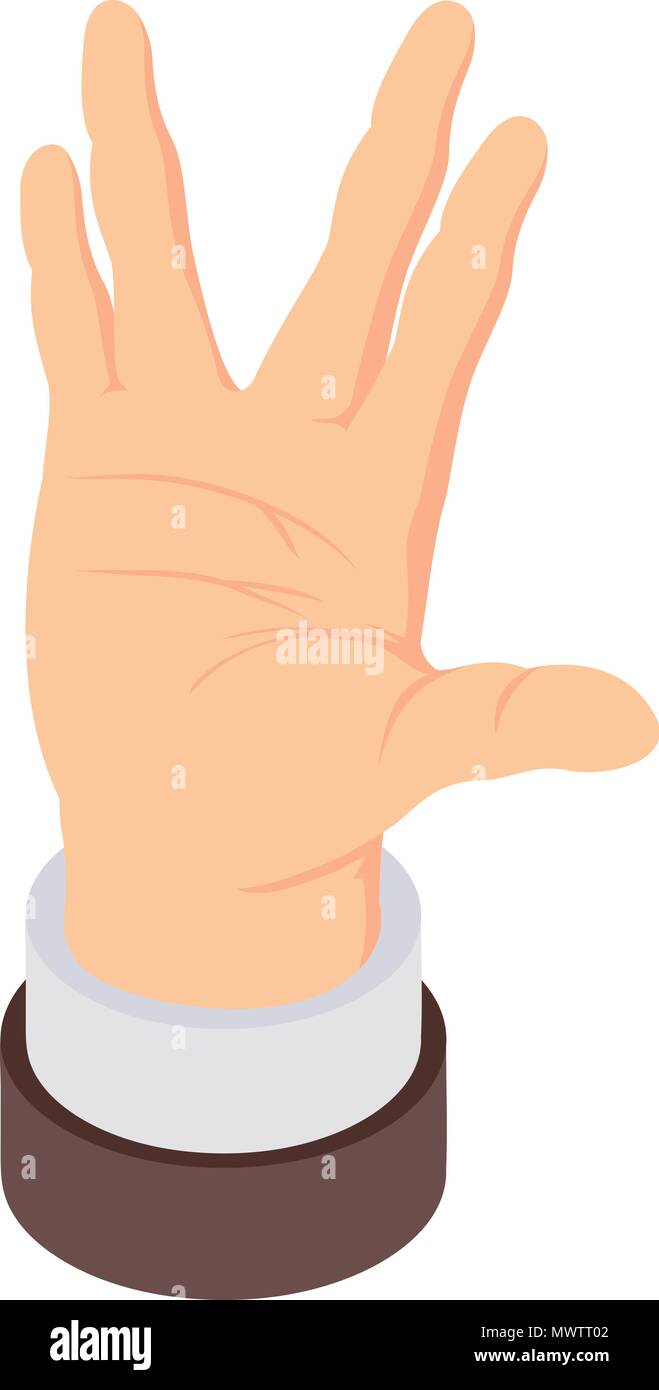 Hand sign icon, isometric style Stock Vector Image & Art - Alamy