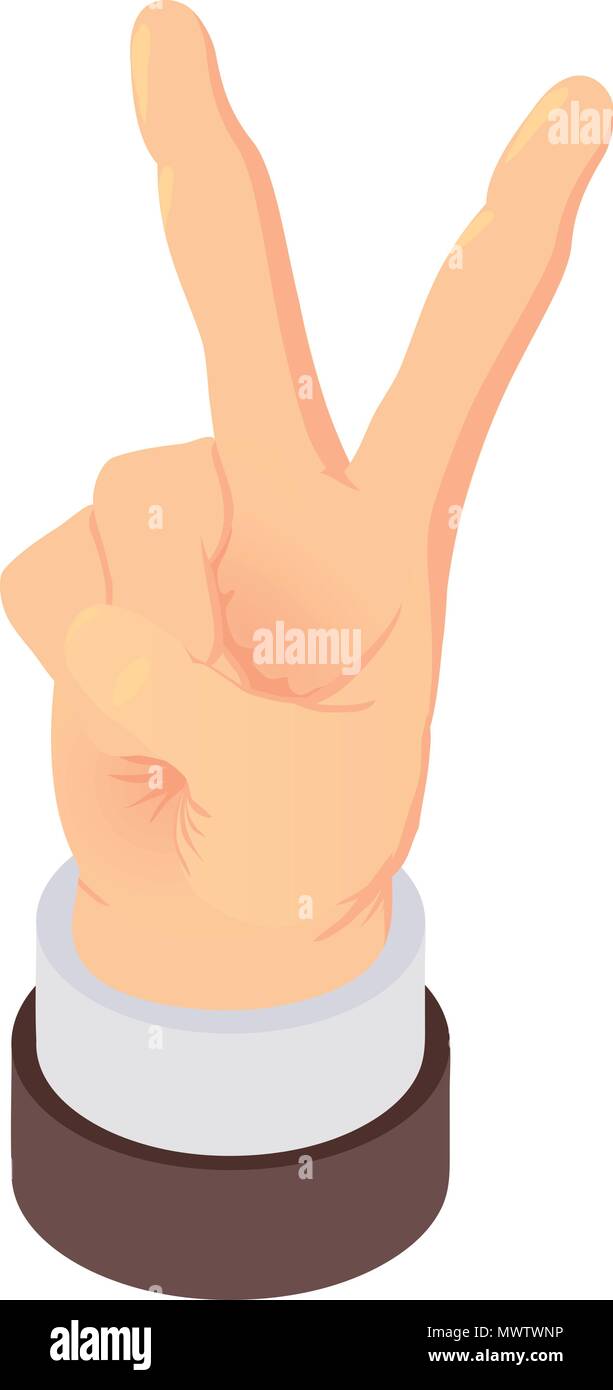 Two fingers up image Stock Vector Images - Alamy