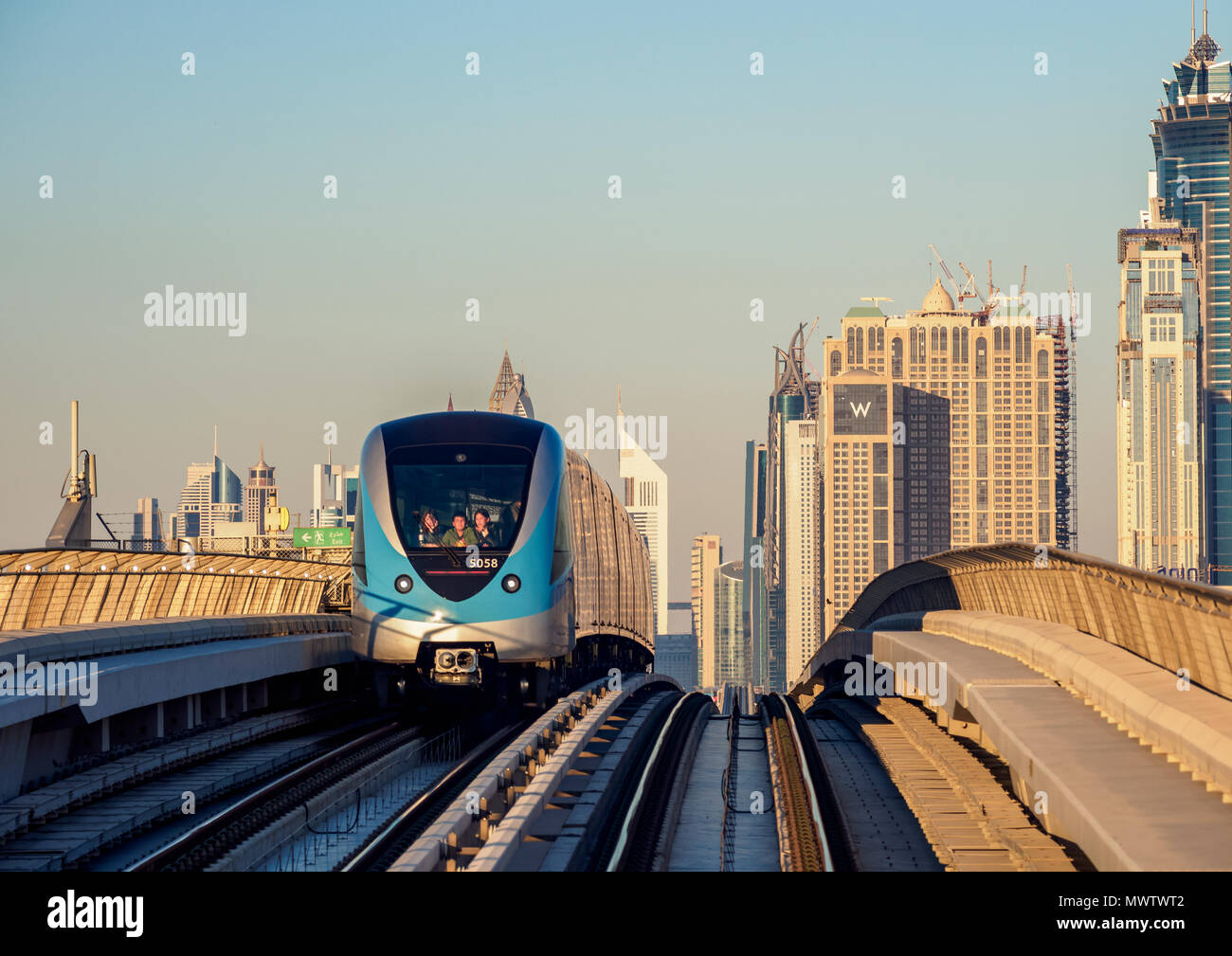 Dubai Metro, Dubai, United Arab Emirates, Middle East Stock Photo - Alamy
