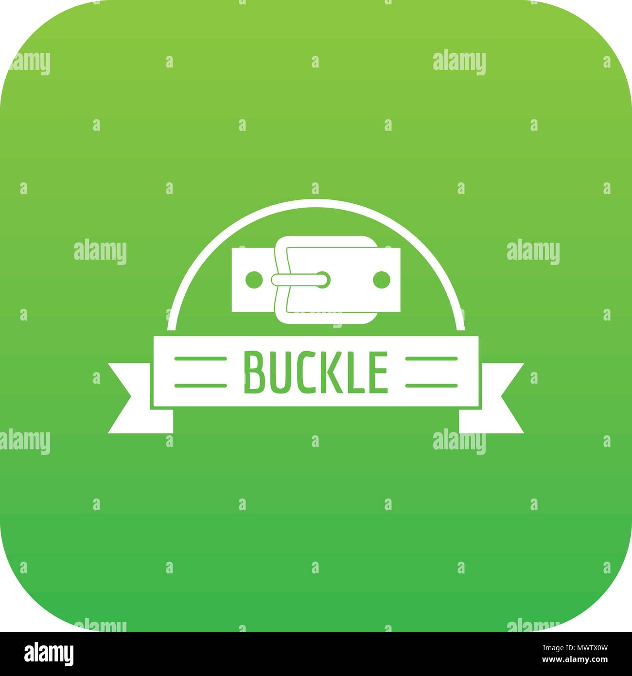 Buckle element icon green vector Stock Vector Image & Art - Alamy